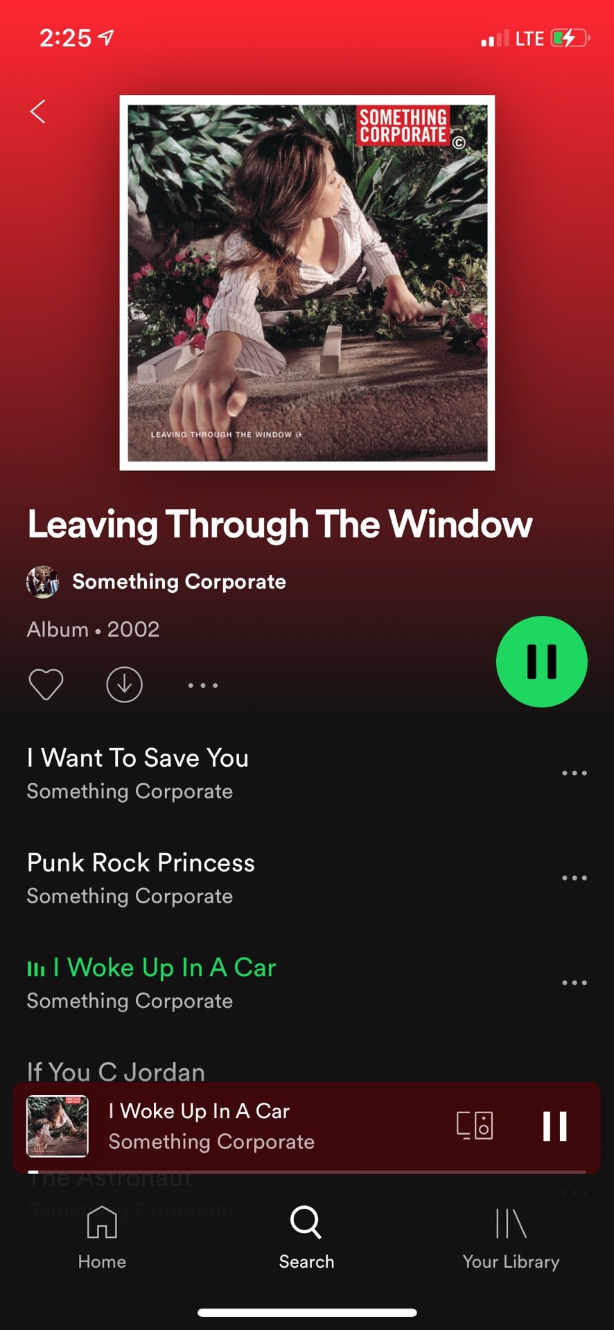 Something Corporate Leaving Through The Window