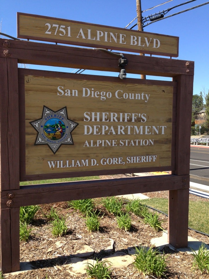 San Diego County Sheriff Department, 2751 Alpine Blvd, Alpine, CA ...
