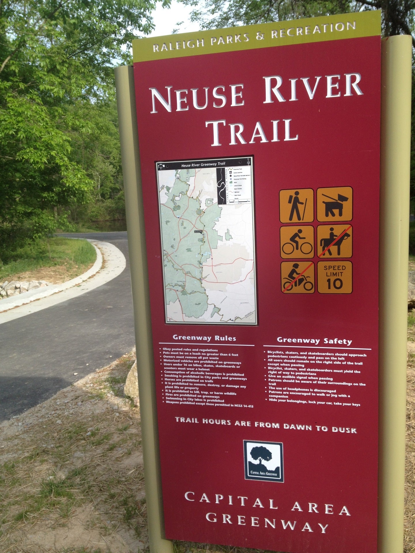 Neuse River Trail Greenway, Elizabeth Drive Trailhead/Buffaloe Road ...