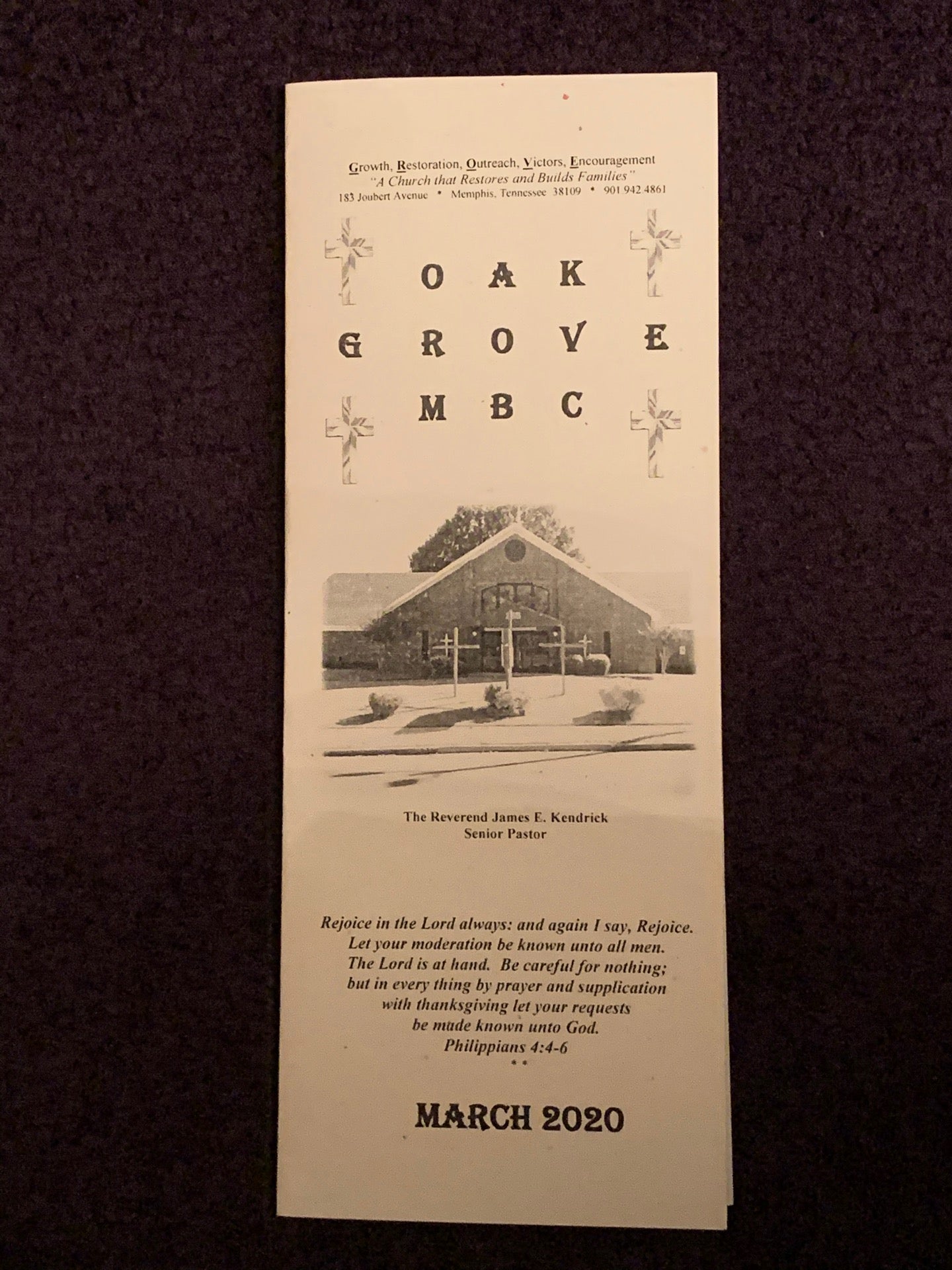 Oak Grove Missionary Baptist Church, 183 Joubert Ave, Memphis, TN ...