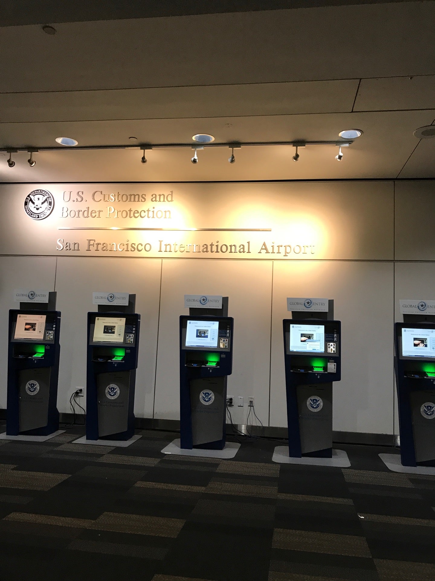 Global Entry Kiosk, International Terminal, San Francisco, CA, Airport ...