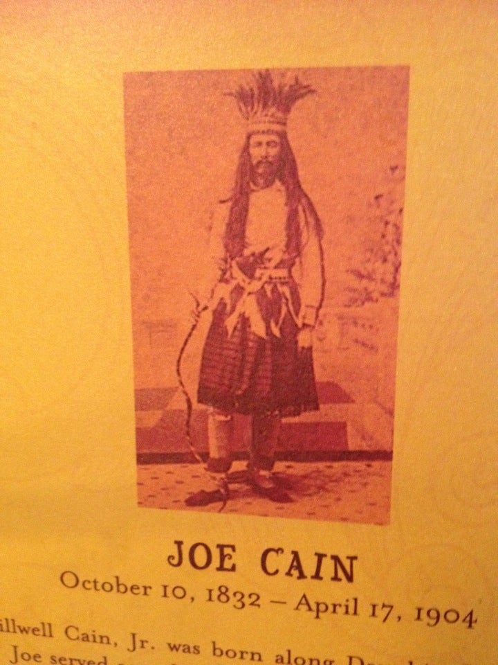 Joe Cain Cafe Menu