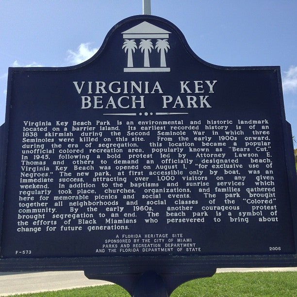 Historic Virginia Key Beach Park, 4020 Virginia Beach Dr, Key Biscayne ...