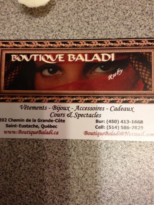 Boutique Baladi Ruby, 202 Chemin de la Grande-Côte, St-Eustache, QC ...