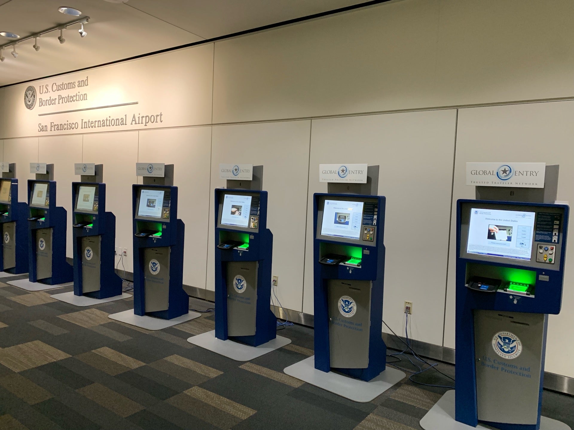 Global Entry Kiosk, International Terminal, San Francisco, CA, Airport ...