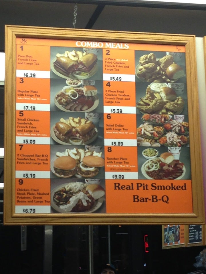 Bill Miller Bbq Menu