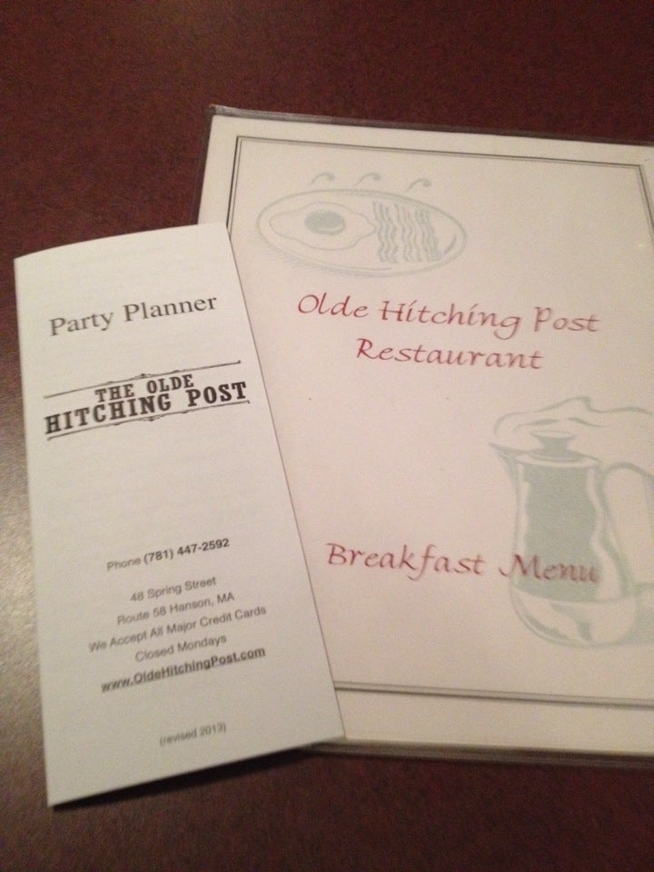 Olde Hitching Post Restaurant, 48 Spring St, Hanson, MA, Caterers ...
