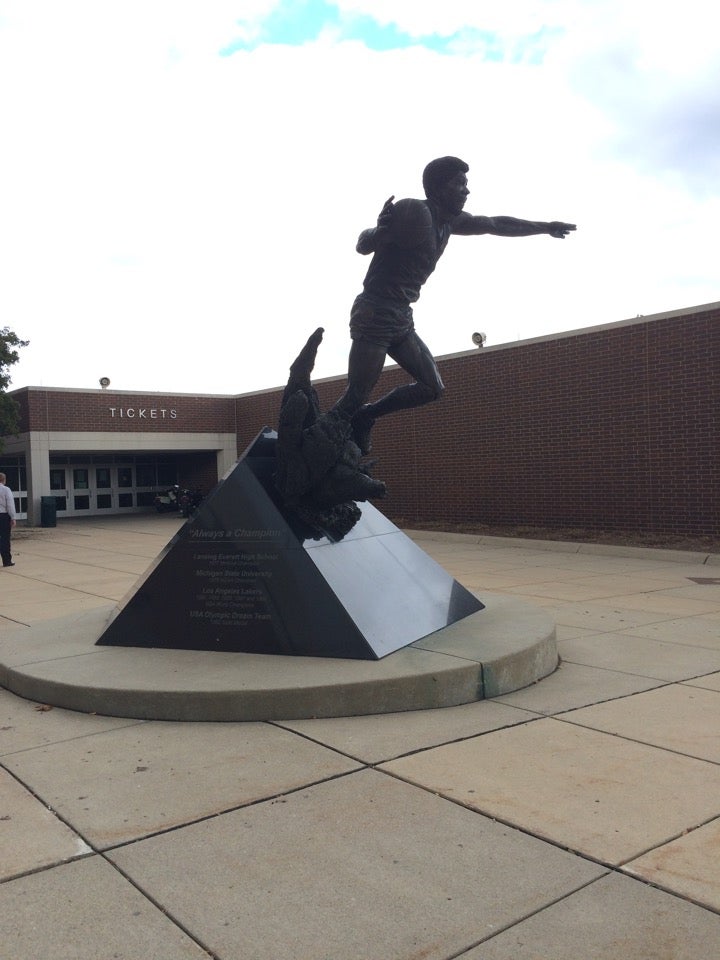 Magic Johnson Statue, 534 Birch Rd, East Lansing, MI - MapQuest