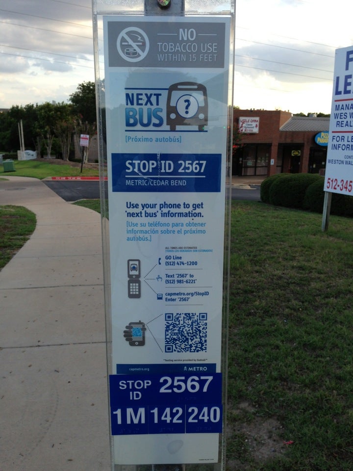 Bus Stop 2567, Austin, TX - MapQuest