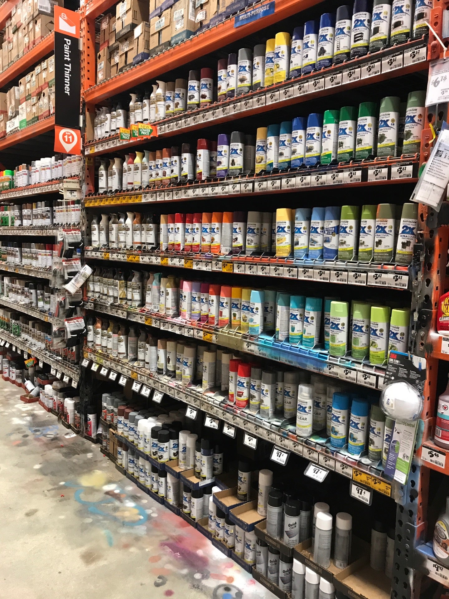 Home Depot Paint Aisle