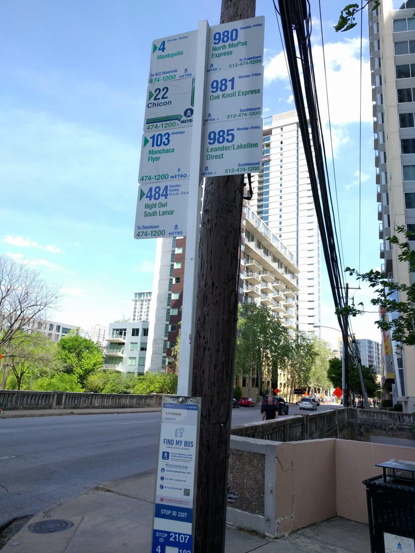 Bus Stop 2107 - 5th & Bowie, 5TH St, Austin, TX, Bus Lines - MapQuest