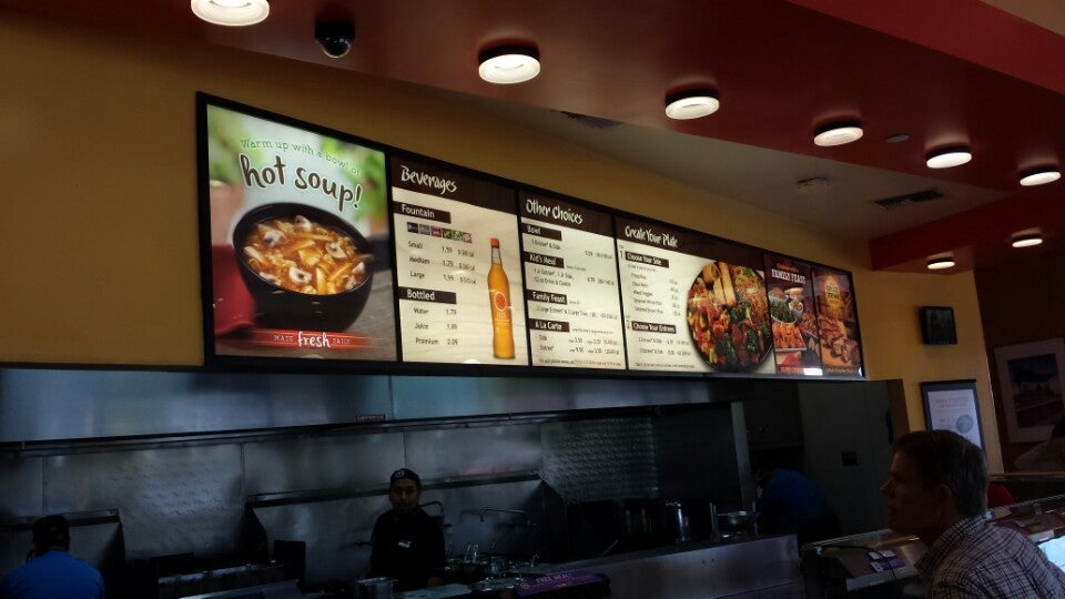 Panda Express Menu Board