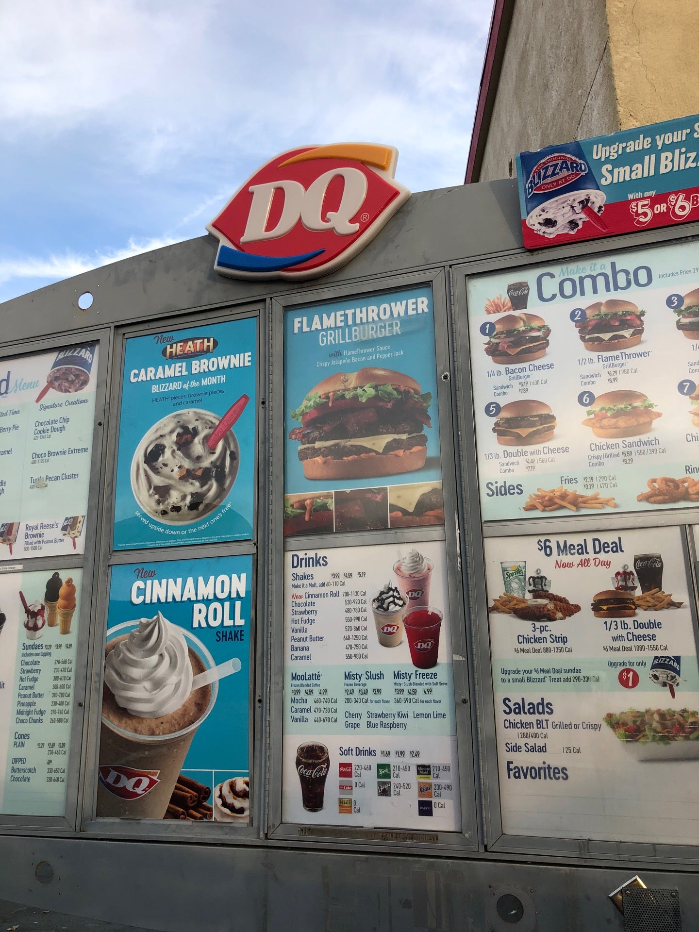 Dairy Queen Menu Board