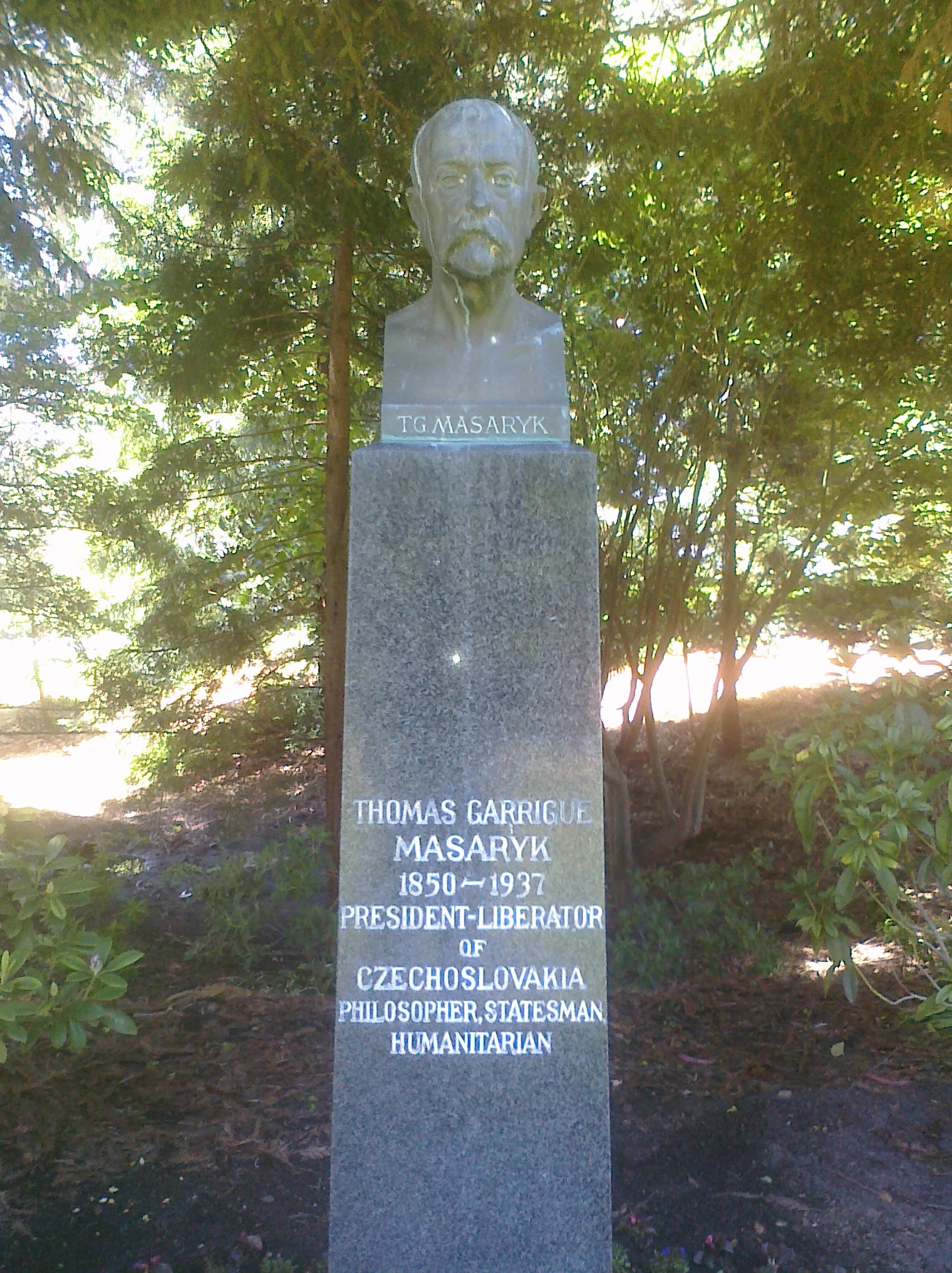Thomas Garrigue Masaryk Memorial Bust, John F Kennedy Dr, San Francisco ...