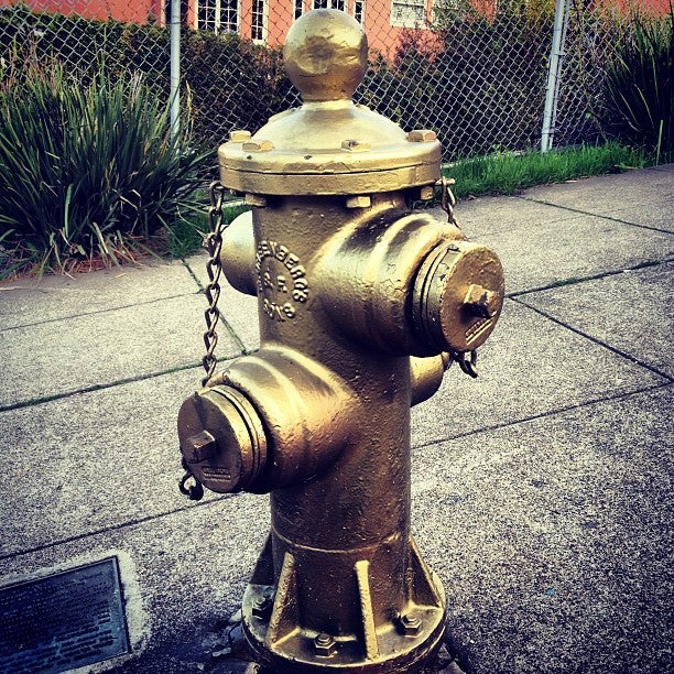 The Golden Fire Hydrant, 3898 20th St, San Francisco, CA, Monuments ...